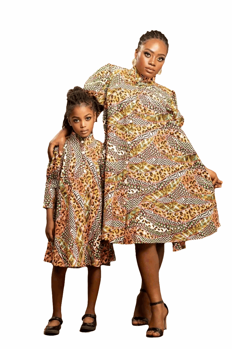 Royal Zuri Girls Ankara/African Print Midi Dress – Regal Exquisite Designs